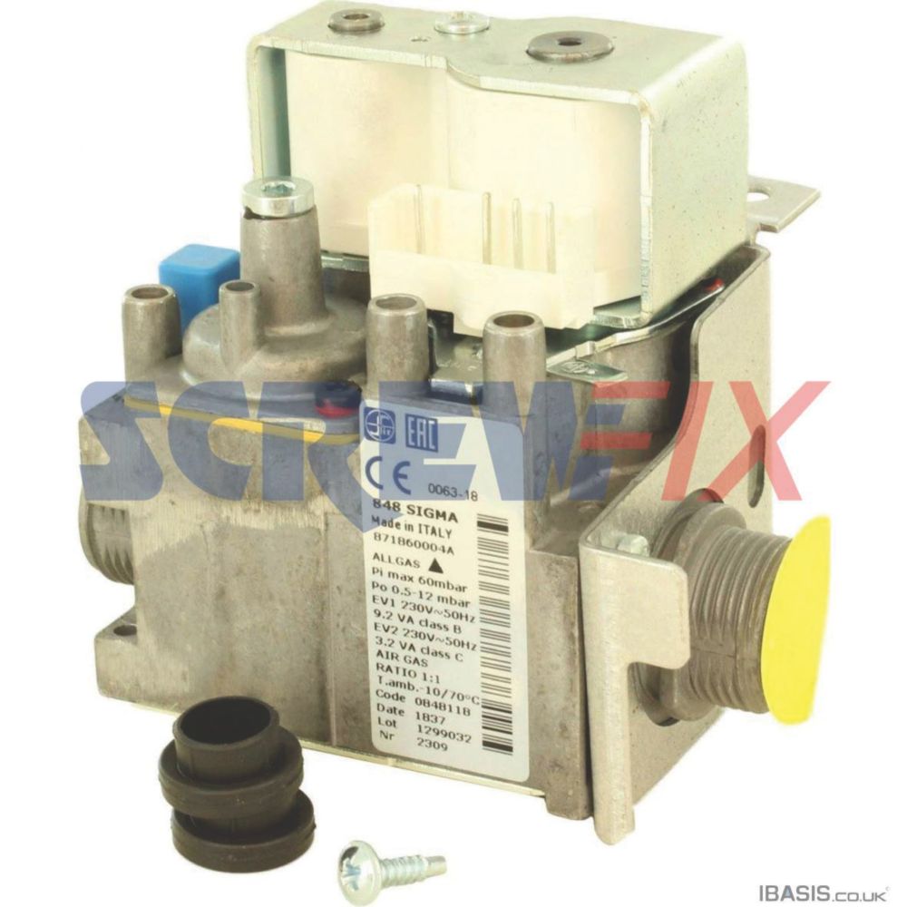 Worcester Bosch 8716117868 Gas Valve & Bracket Assembly - Screwfix