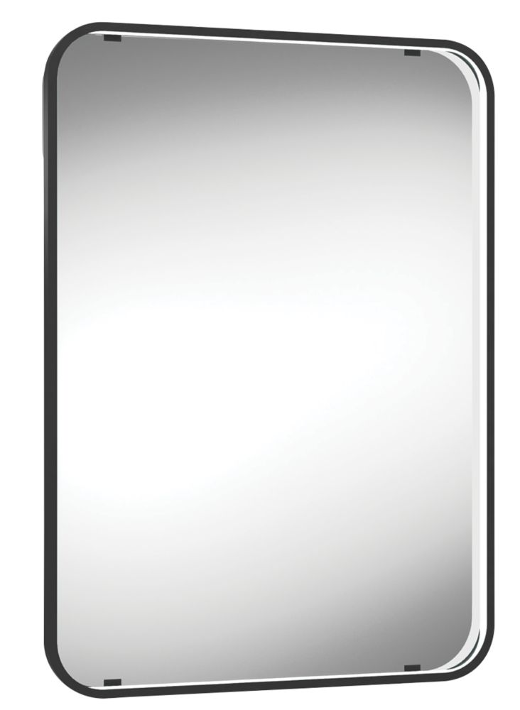 Sensio Aspect Rectangular Bathroom Mirror Matt Black With 2967lm LED ...