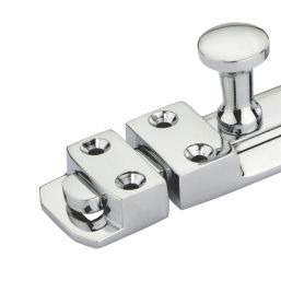 Smith & Locke Flat Door Bolt Polished Chrome 80mm - Screwfix
