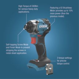 Erbauer ERI1094IPD 18V Li-Ion EXT Brushless Cordless Elite Impact ...