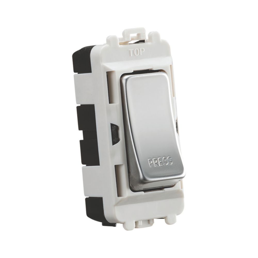 Knightsbridge 20AX 2-Way Grid Retractive Switch Module 'Press' Polished ...