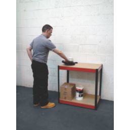 RB Boss Powder-Coated Boltless Freestanding Workbench 900mm x 600mm x ...