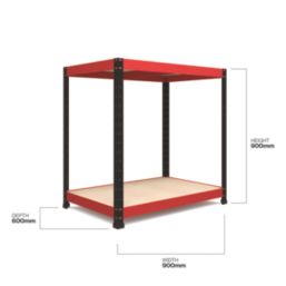 RB Boss Powder-Coated Boltless Freestanding Workbench 900mm x 600mm x ...