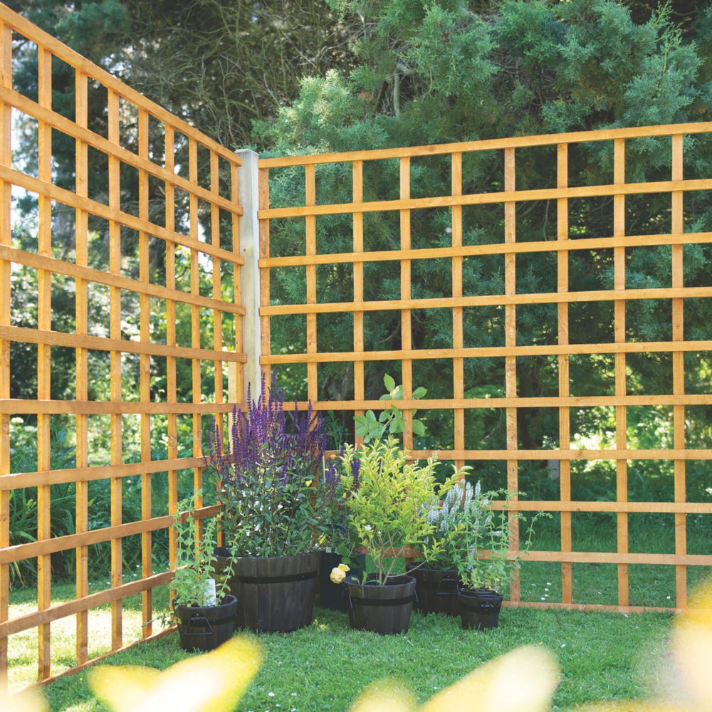Forest Softwood Square Trellis 6 x 6 6 Pack Screwfix