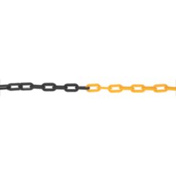Essentials Plastic Black & Yellow Chain x 5m - Screwfix