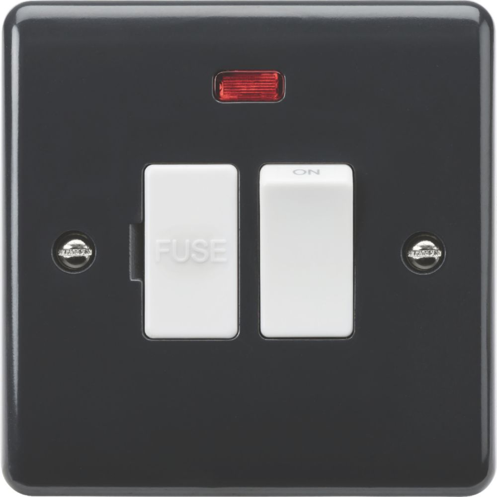 Knightsbridge Part M 13A Switched Fused Spur with Neon Anthracite ...