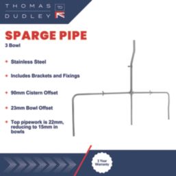 Thomas Dudley Ltd 3-Bowl Urinal Sparge Pipes - Screwfix