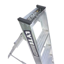 Lyte Aluminium 1.8m 7 Step Swingback A Frame Step Ladder - Screwfix
