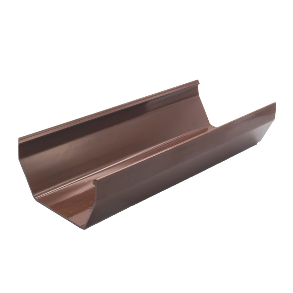 FloPlast RGS3B uPVC Square Gutter Brown 114mm x 3m - Screwfix