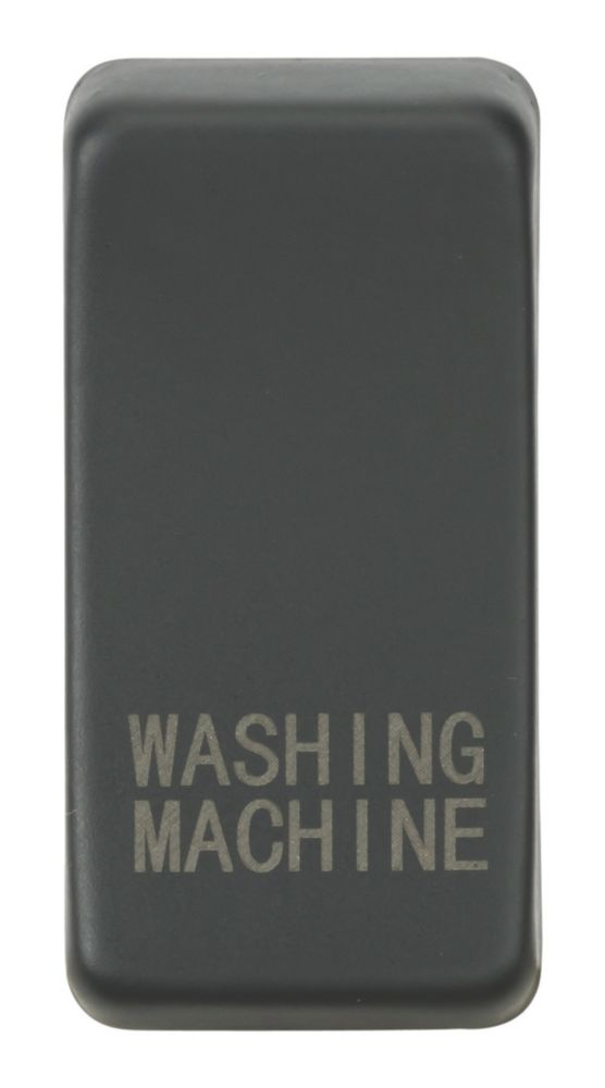 Knightsbridge 'WASHING MACHINE' Switch Cover Anthracite - Screwfix