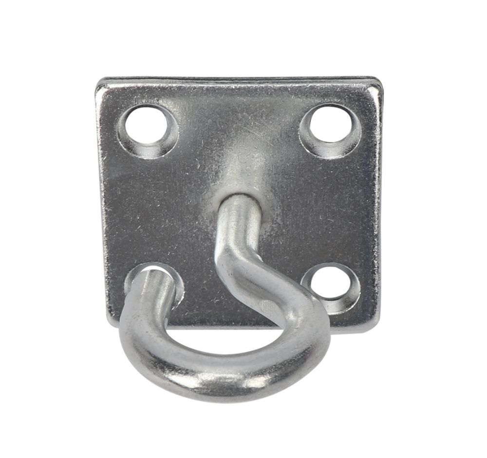 Smith & Locke Steel Hook on Plates 50mm x 50mm 2 Pack - Screwfix
