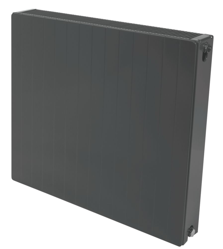 Stelrad 600mm x 900mm 4890BTU Grey Type 22 Convector Radiator - Screwfix