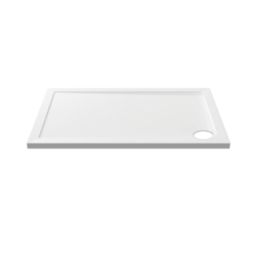 ETAL Pearlstone Matrix Rectangular Shower Tray White 1200mm x 800mm x ...