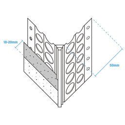 External Render Bead 18-20mm x 2.5m 5 Pack - Screwfix