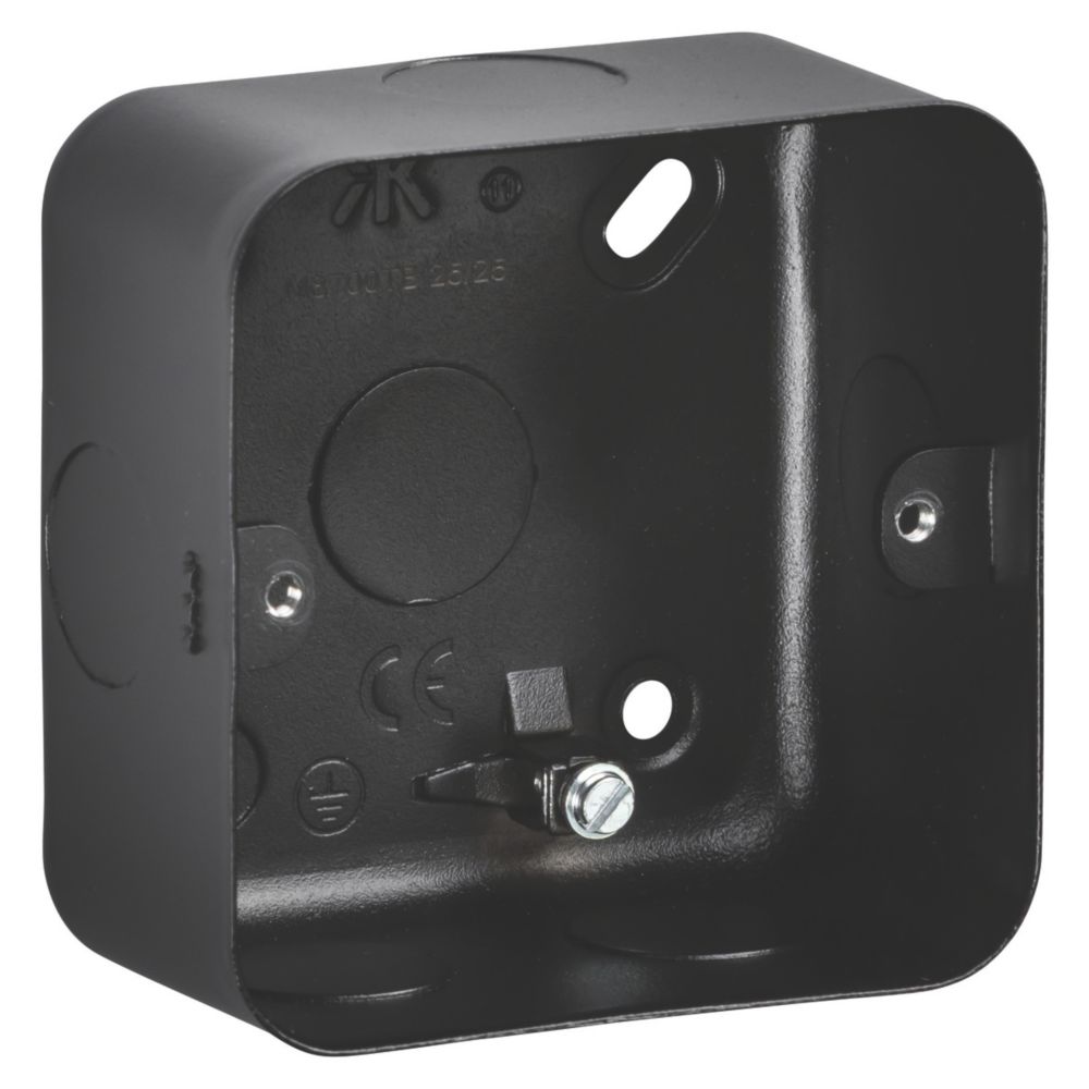 Knightsbridge 4-Module Modular Metal-Clad Back Box (1-2G) 43mm - Screwfix