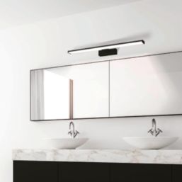 Eglo Pandella 1 40mm LED Bathroom Mirror Light Black 11W 1350lm - Screwfix