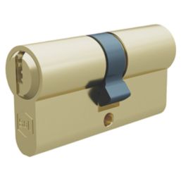 Smith & Locke 6-Pin Cylinder Lock 50-50 (100mm) Brass - Screwfix