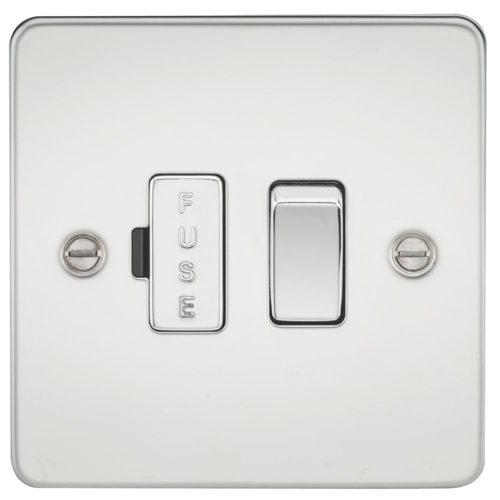 Knightsbridge 13A Switched Fused Spur Polished Chrome - Screwfix