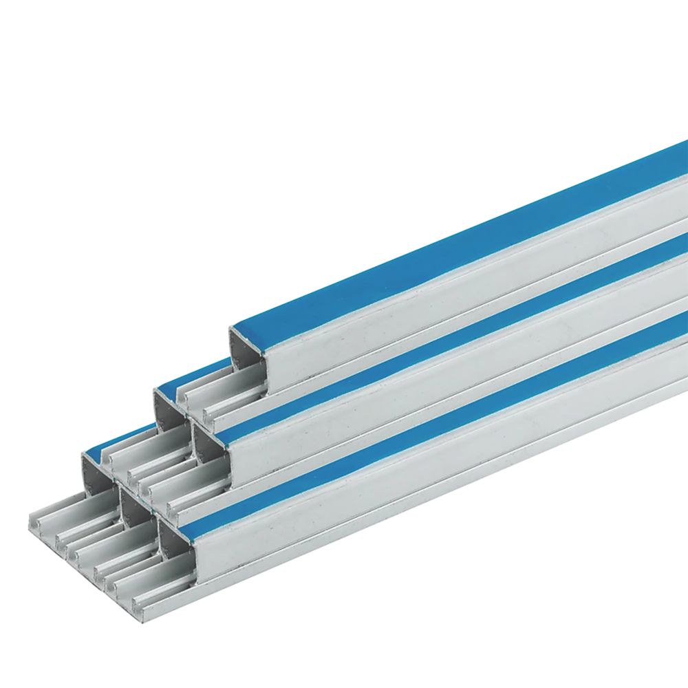 Deta TTE uPVC White Self-Adhesive Mini Trunking 16mm x 16mm x 3m 20 ...