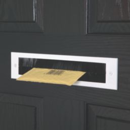 Stormguard Brush Letter Plate Draught Excluder White 338mm x 75mm ...