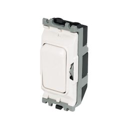 MK Grid Plus 20A Grid Intermediate Switch White with Colour-Matched ...