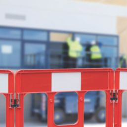 JSP Workgate 3-Gate Barrier Red 838mm - Screwfix