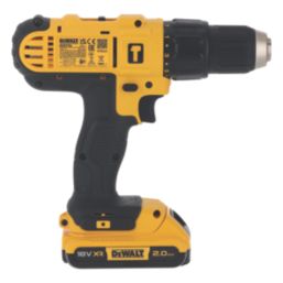 DEWALT DCZ298D2T-SFGB 18V 2 x 2.0Ah Li-Ion XR Cordless Combi Drill & Impact Driver Twin Pack ...