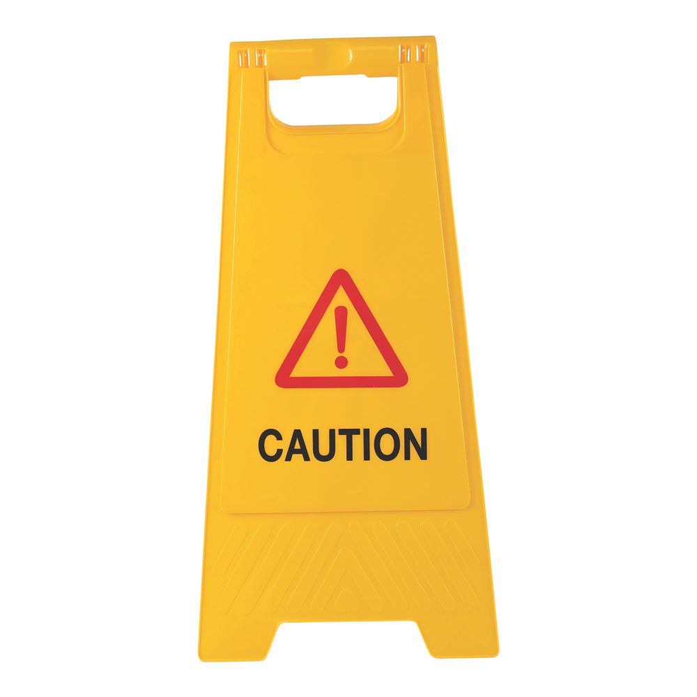 Essentials Caution A-Frame Safety Sign 600mm x 290mm - Screwfix