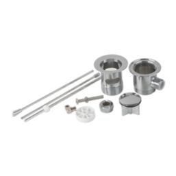 Flomasta Slotted Pop Up Basin Waste with Lever Chrome-Plated Brass 32mm ...