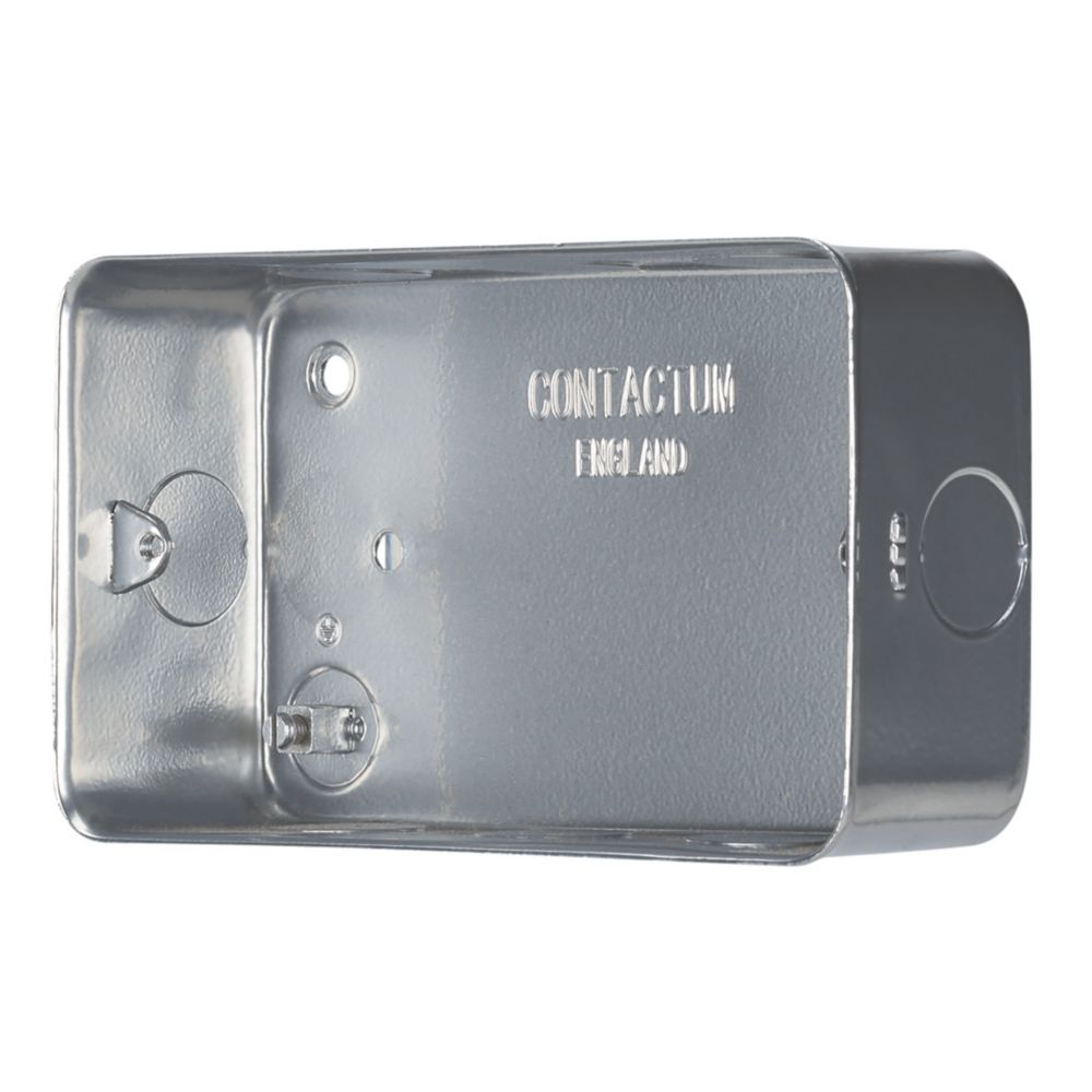 Contactum 3/4-Module Grid Metal-Clad Back Box 37mm - Screwfix