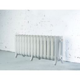 Arroll 470mm x 1154mm 4299BTU White Cast Iron 3 Column Radiator - Screwfix