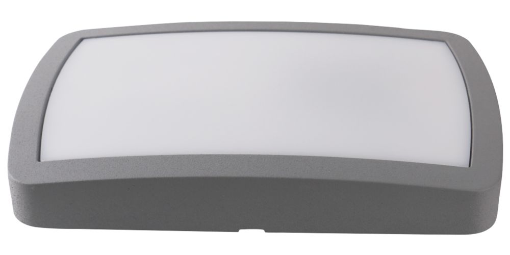 LAP Indoor & Outdoor Rectangular LED Bulkhead Dark Grey 11W 600lm ...