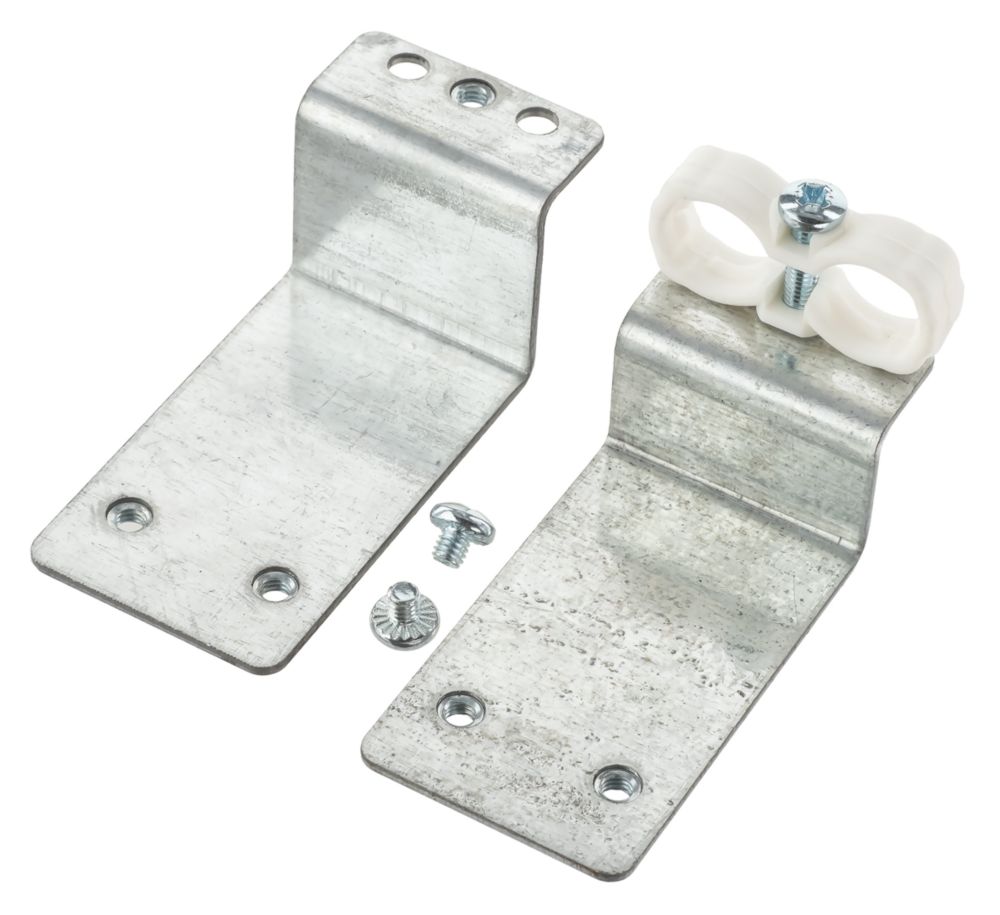 Lewden White Round Twin Mains Tail Clamps 25mm² 2 Pack - Screwfix