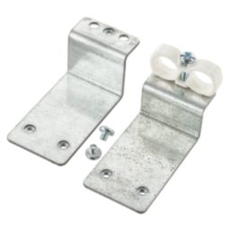 Lewden White Round Twin Mains Tail Clamps 25mm² 2 Pack - Screwfix