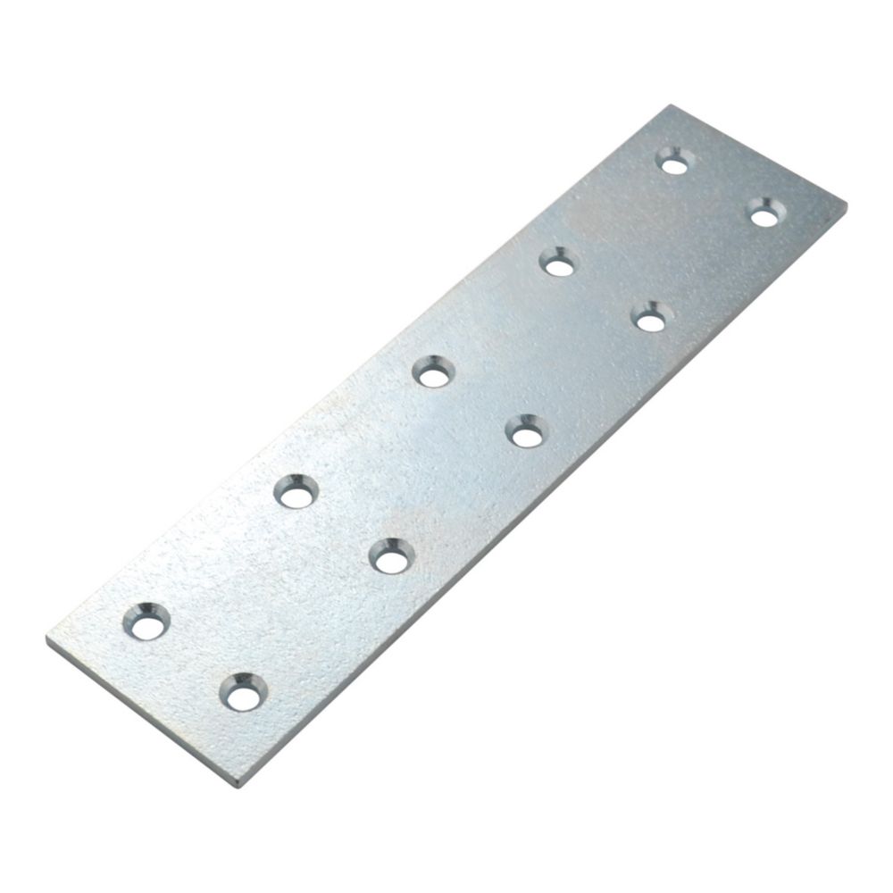 Essentials Heavy Duty Mending Plate Silver 160mm x 40mm x 2.5mm - Screwfix