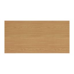 TC Group Rectangular Office Table Nova Oak/Silver 1800mm x 800mm - Screwfix