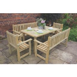 Forest Rosedene Garden Table 1600 x 900 x 760mm - Screwfix