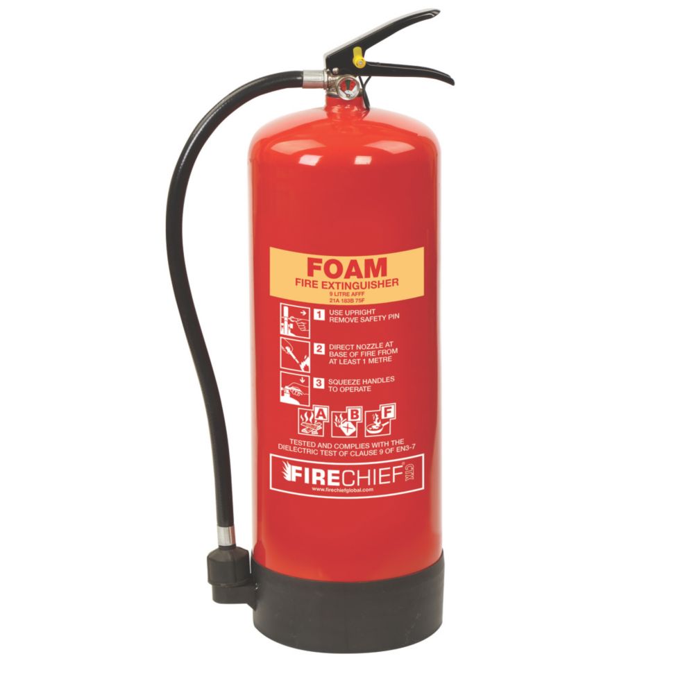 Firechief CXF9 Foam Fire Extinguisher 9Ltr - Screwfix