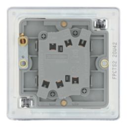 LAP 20A 16AX 2-Gang 2-Way Toggle Switch Polished Chrome - Screwfix