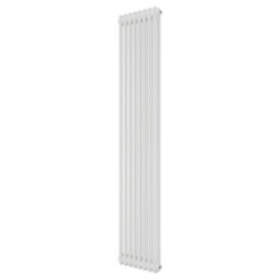 Azur 1800mm x 380mm 3607BTU White Vertical 2 Column Radiator - Screwfix