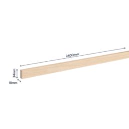 Essentials Planed Smooth Timber 2400mm x 34mm x 18mm - Screwfix