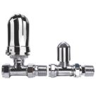 Chrome Straight Radiator Valves | Radiators | Screwfix