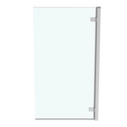 Ideal Standard i.life Frameless Silver Hinged Bath Screen Right-Handed ...