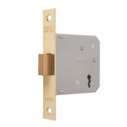 ERA 3 Lever Brass Mortice Deadlock 76mm Case - 56mm Backset - Screwfix
