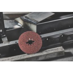 Bosch R444 24 Grit Metal Fibre Discs 4 1/2" x 22.23mm - Screwfix