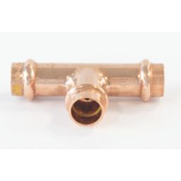 Conex Banninger B Press Gas Copper Press-Fit Equal Tees 15mm 10 Pack - Screwfix