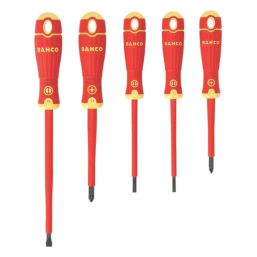 Bahco BahcoFit Mixed VDE Screwdrivers 5 Piece Set - Screwfix