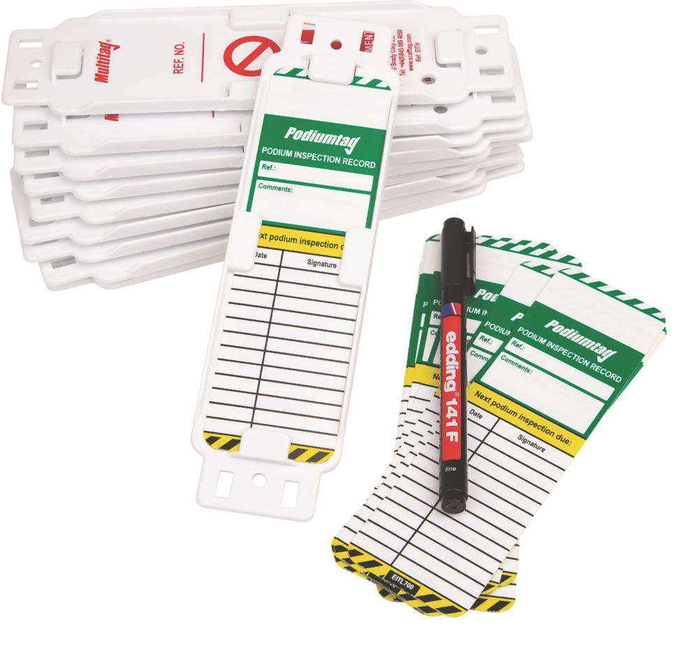 Scafftag Podium Tag Kit | Safety Signs | Screwfix.com