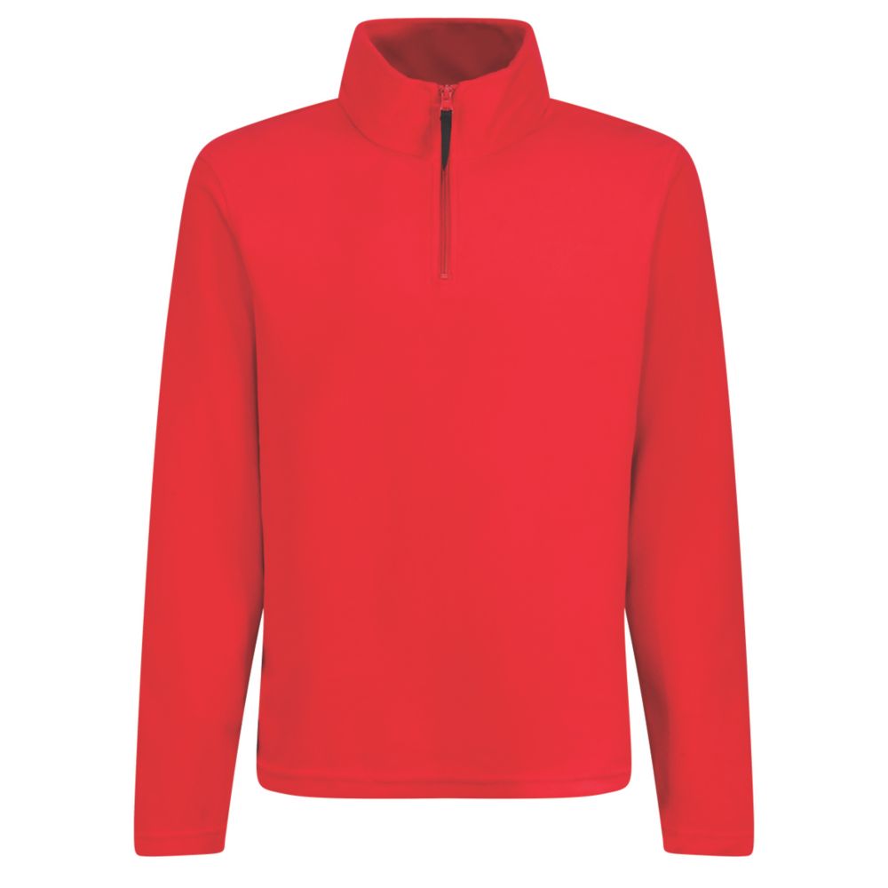 Regatta Micro Zip Neck Fleece Classic Red Medium 39 1/2" Chest - Screwfix