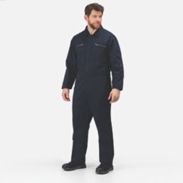 Regatta Zip Fasten All-in-1s Coverall Navy 2X Large 46" Chest 32" L ...